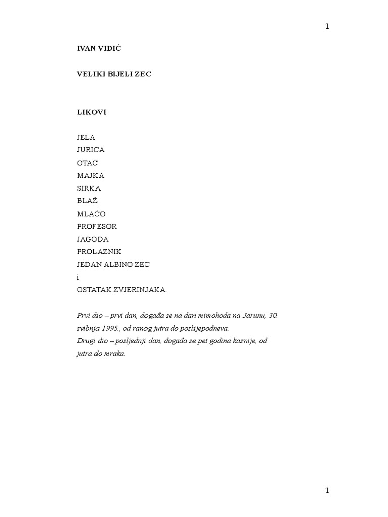 Veliki Bijeli Zec Final | PDF