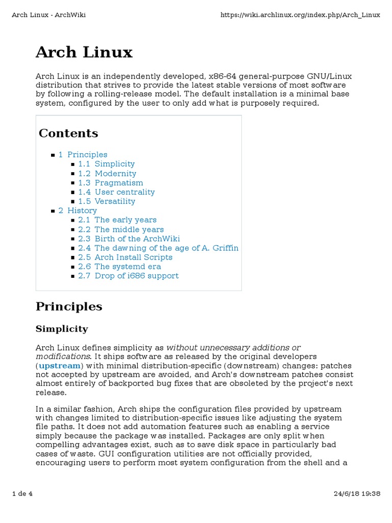Arch Linux: Simplicity | PDF | Linux | Unix Variants