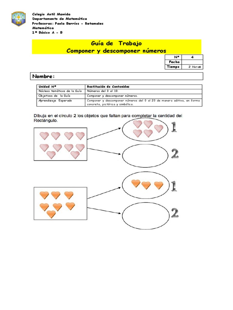 Composición y descomposición de números | PDF