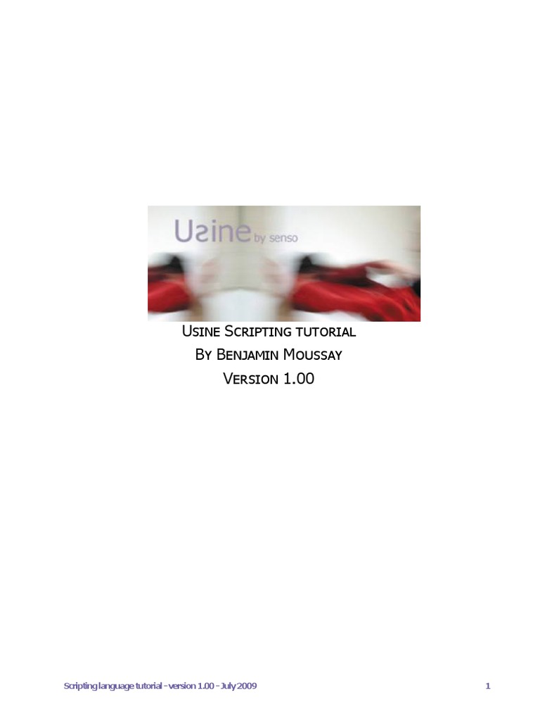 Usine Scripting Tutorial | PDF | Data Type | Parameter (Computer Programming)