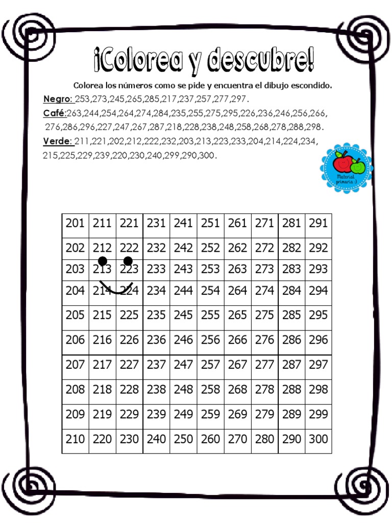 Colorea y Descubre 201 Al 300 (1)