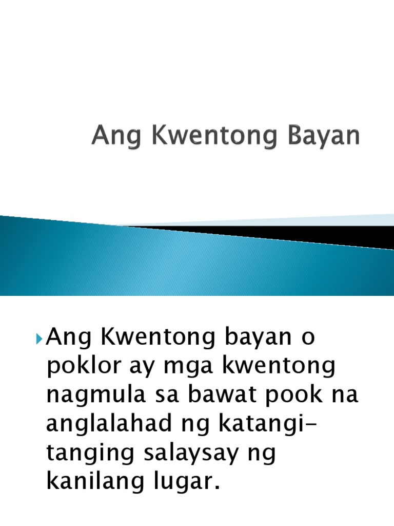 Ang Kwentong Bayan Powerpoint Presentation | PDF