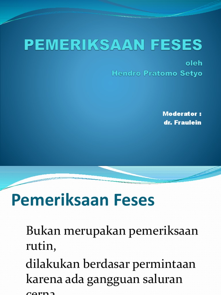 Pemeriksaan Feses | PDF