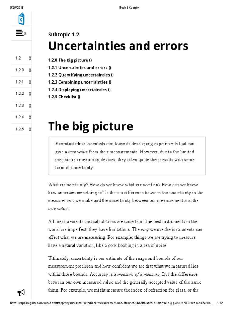 Kognity | Download Free PDF | Accuracy And Precision | Histogram