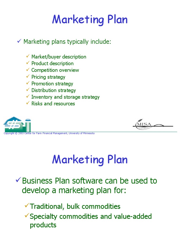 Marketing Plan: Marketing Plans Typically Include | PDF | Marketing ...