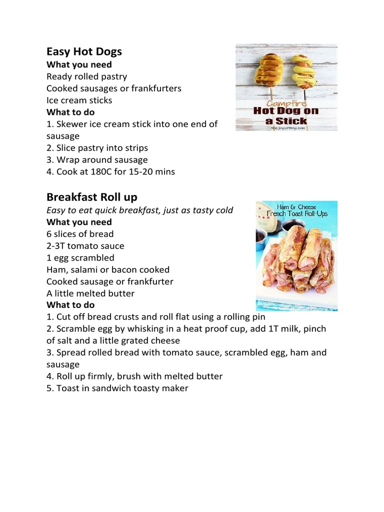 Easy Hot Dogs | PDF
