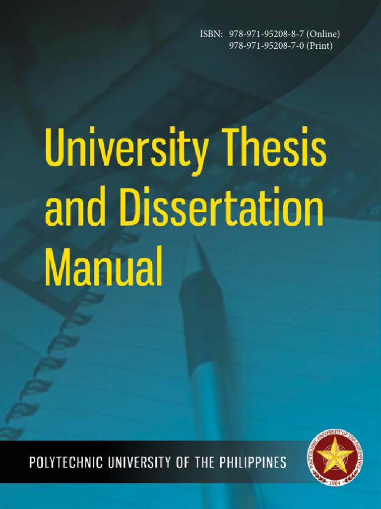 PUP University Thesis and Dissertation Manual With ISBN As of 08.07.17 ...