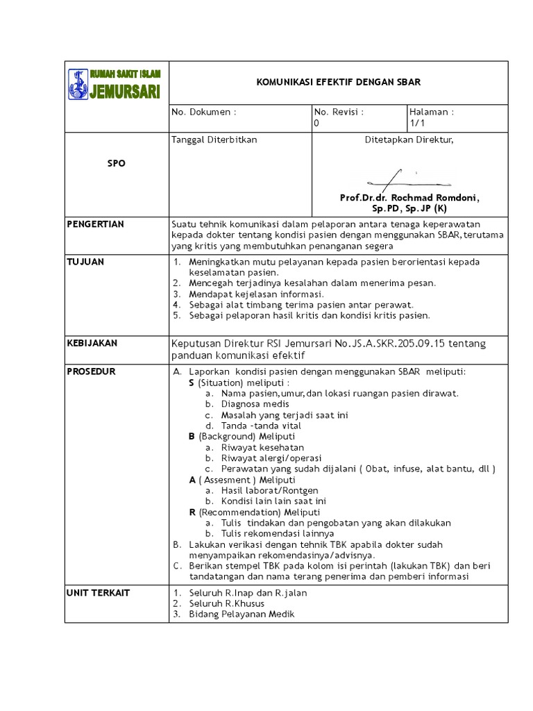 Spo Komunikasi Efektif Sbar | PDF
