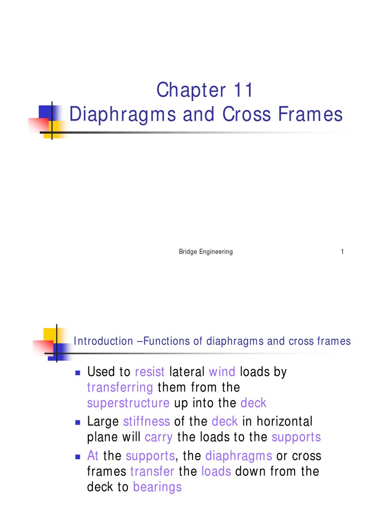 Bridge Design Diaphragms Ch11notes - PDF | PDF | Truss | Applied And ...