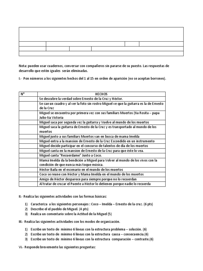 Actividades Didácticas de la Película Coco | PDF | Ocio