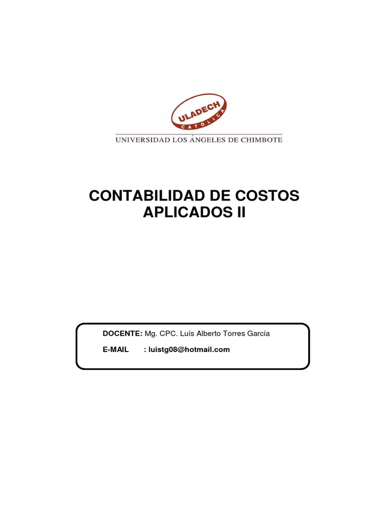 Contab Costos Aplicados | PDF | Contabilidad | Minería