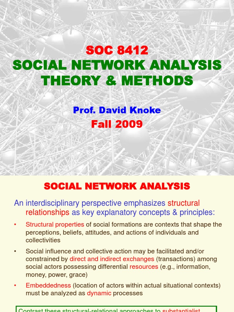 Introduction To Network Analysis | PDF | Social Network | Theory