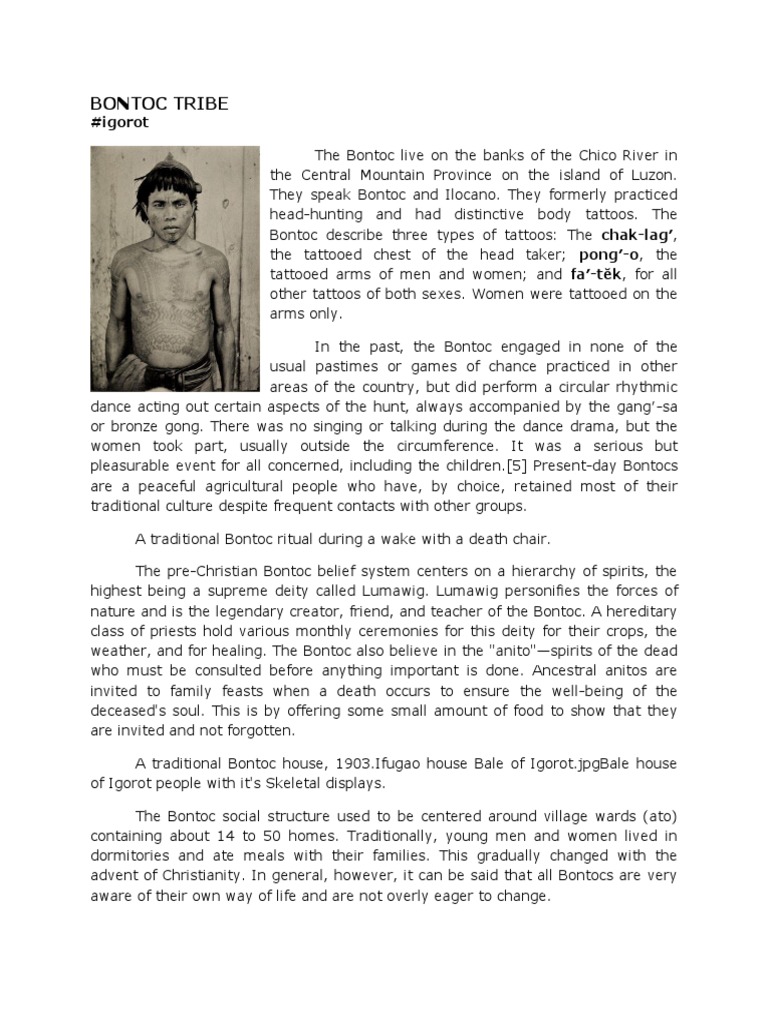 Bontoc Tribe | PDF | Ethnic Groups | Religion And Belief
