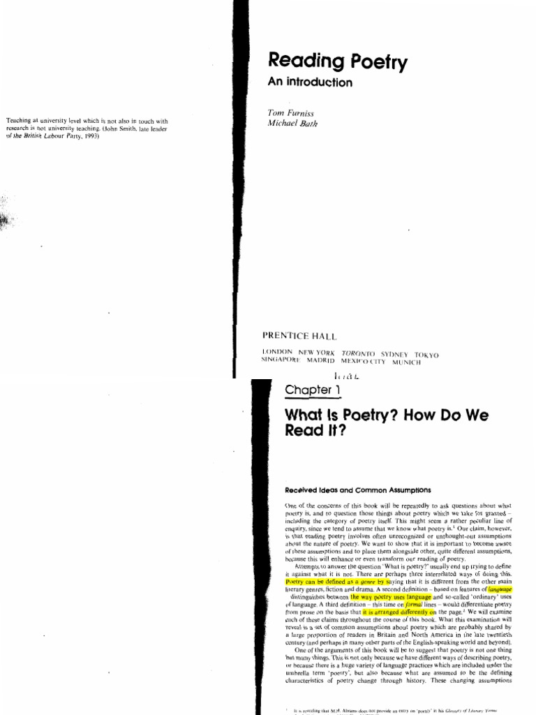 Reading Poetry: An Introduction to What Is Poetry? How Do We Read It ...