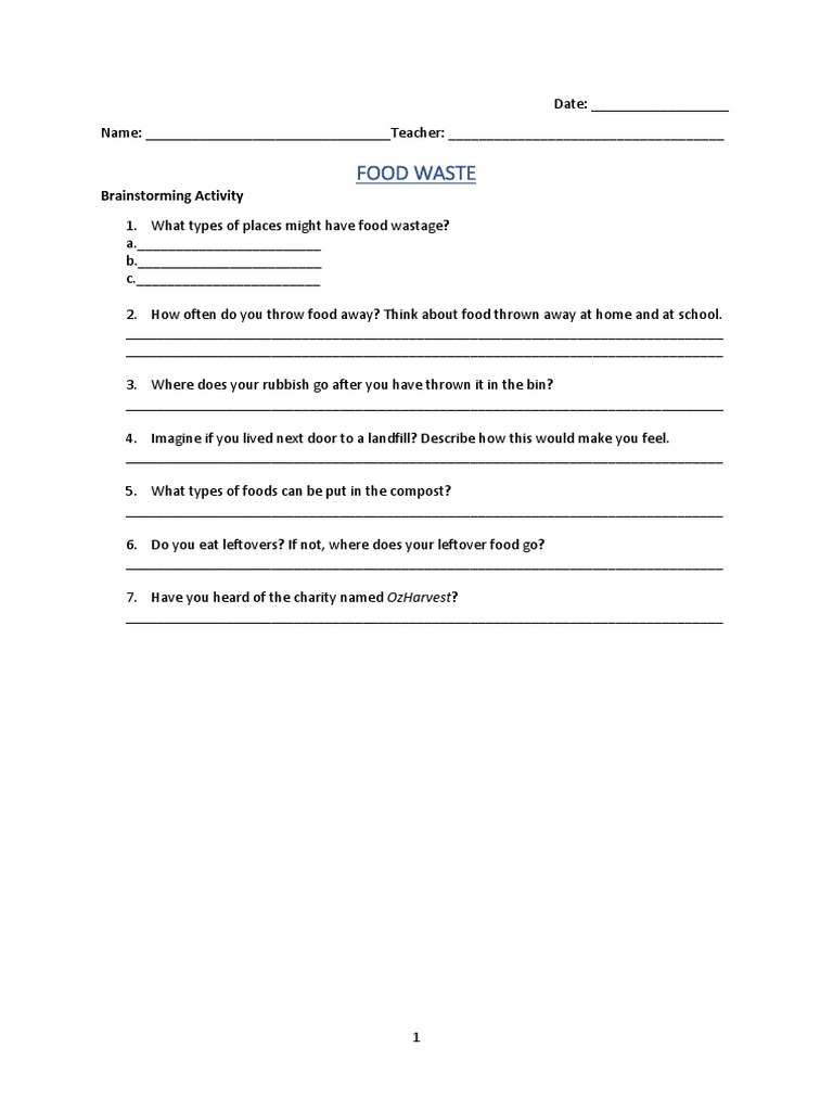 Food Waste Booklet | PDF | Supermarket | Tomato