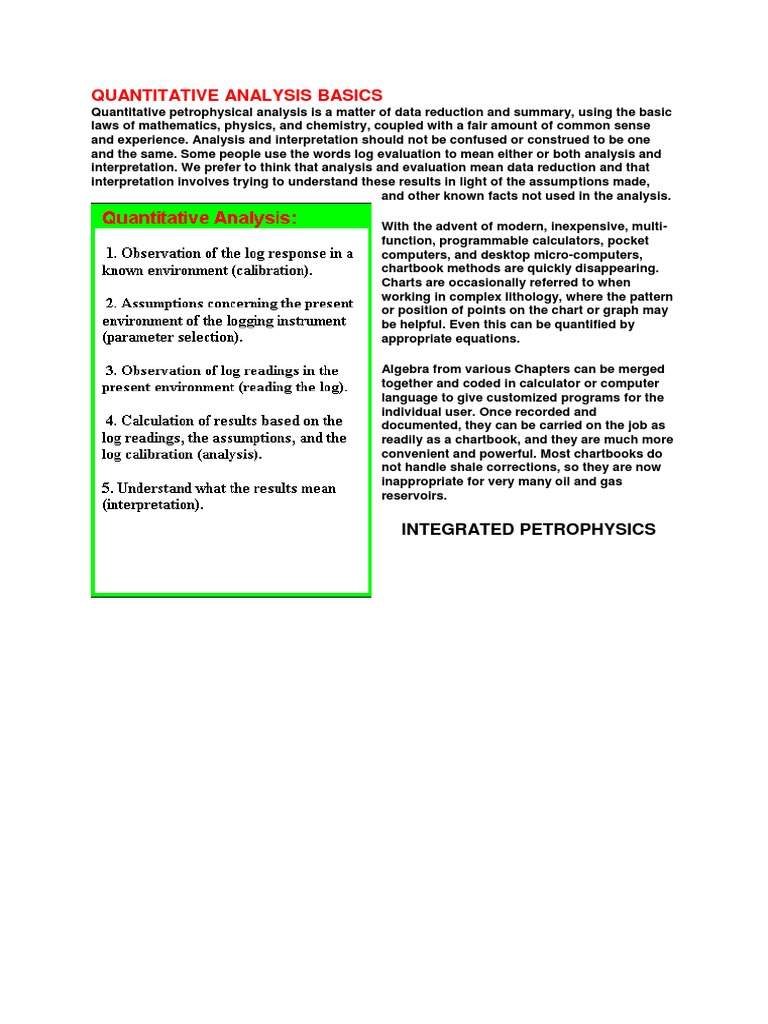 Quantitative Analysis Basics | PDF | Computer Program | Programming