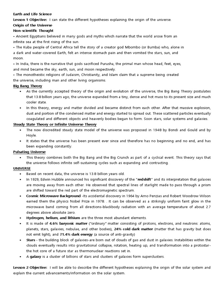 Earth and Life Science SHS | PDF | Atmosphere | Solar System