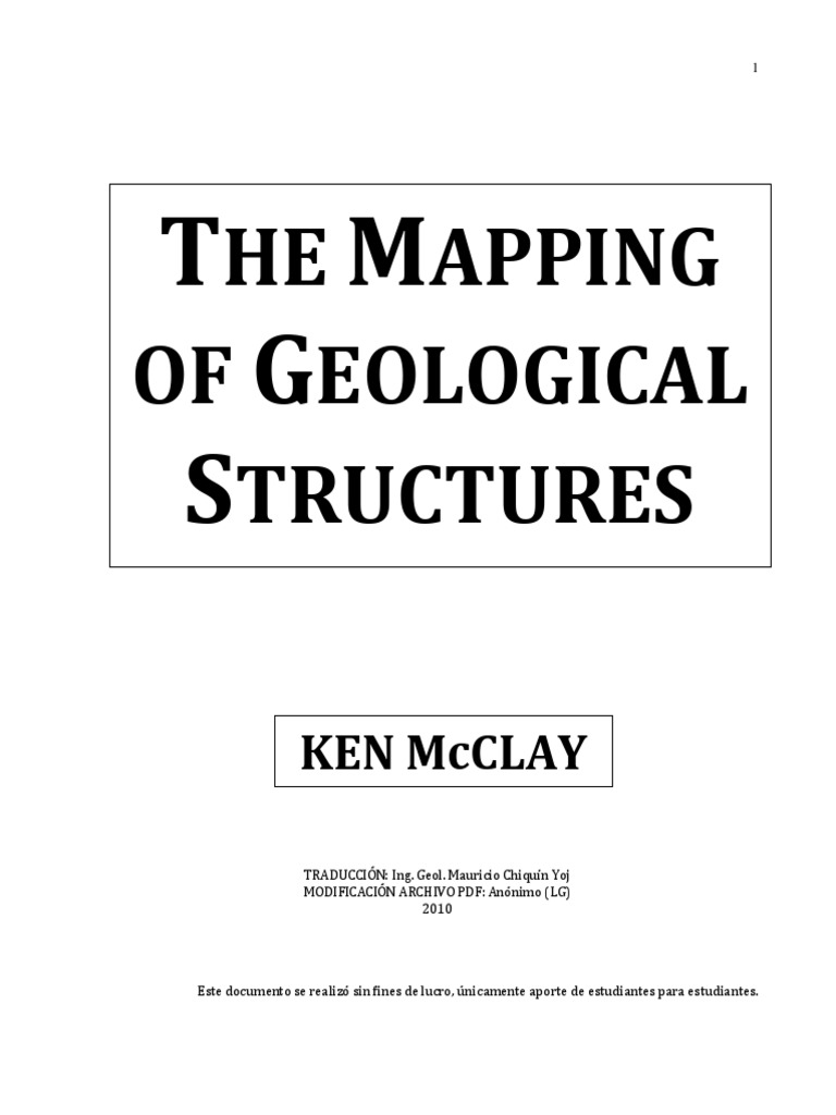 The Mapping of Geological Structures Ken Mcclay (Anonimo) | PDF | Falla ...