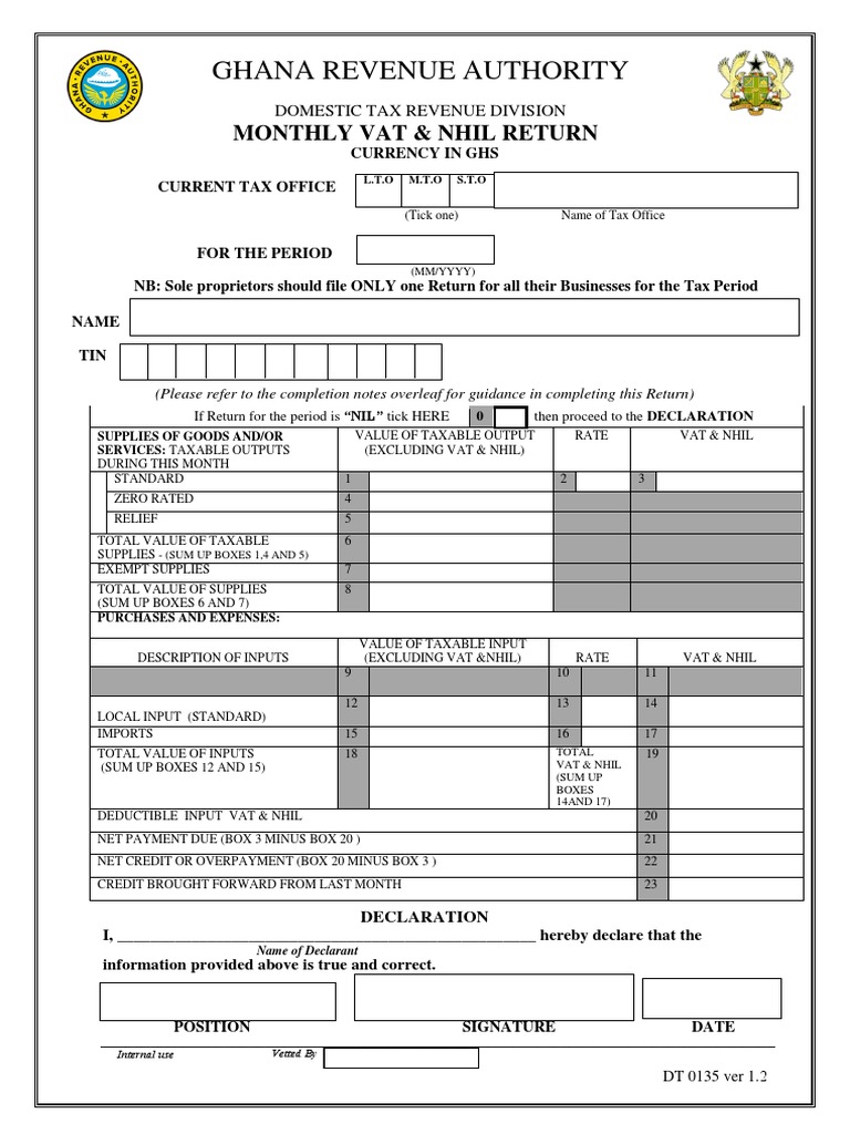 Gra Nhil Return | PDF | Value Added Tax | Services (Economics)