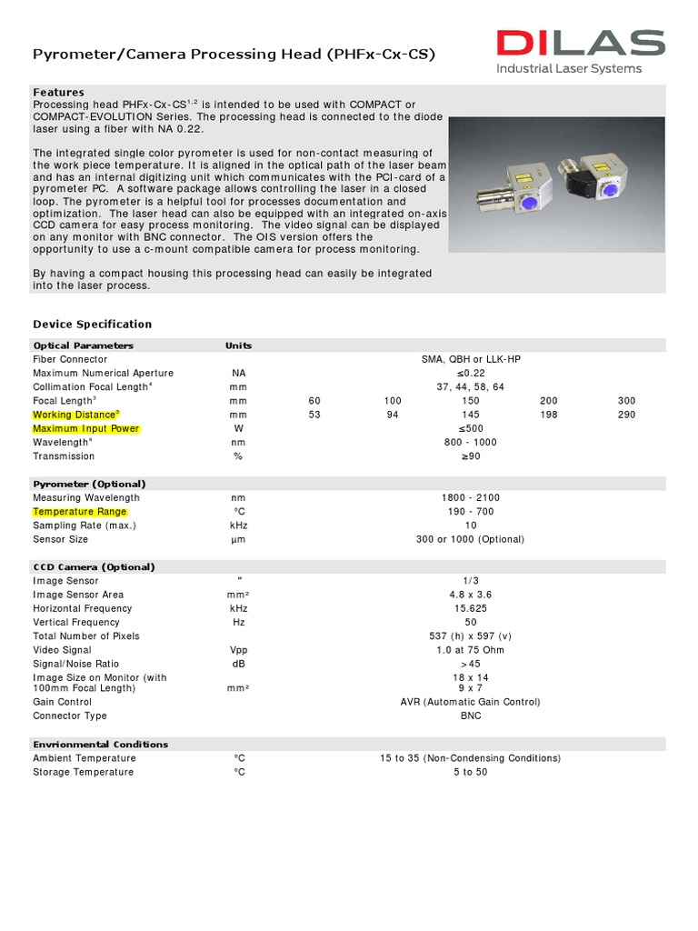 Cohr Dilas Compact Ac PKG | PDF | Optical Fiber | Camera