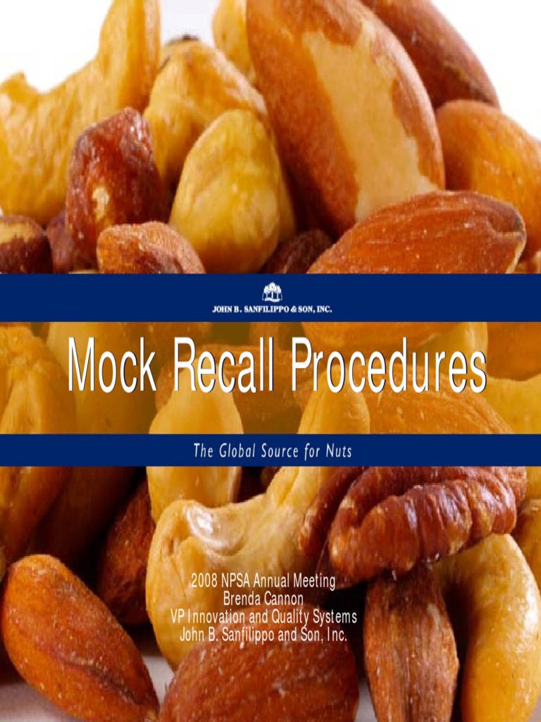 Mock Product Recall | Hazard Analysis And Critical Control Points ...