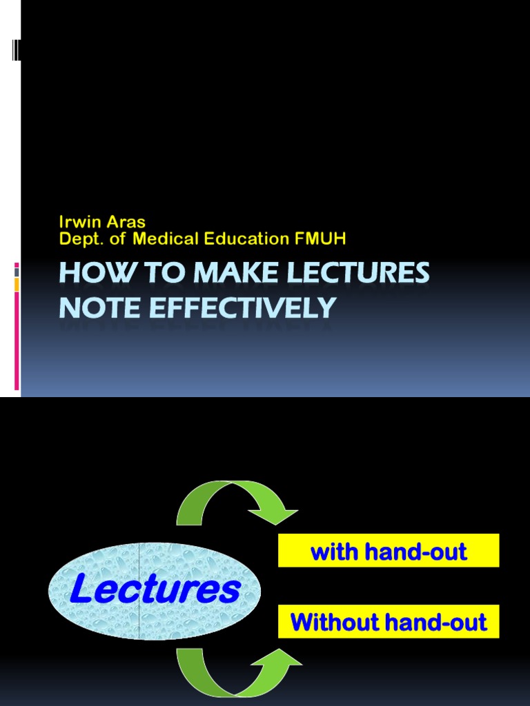 How To Make Lectures Note Effectively | Download Free PDF ...