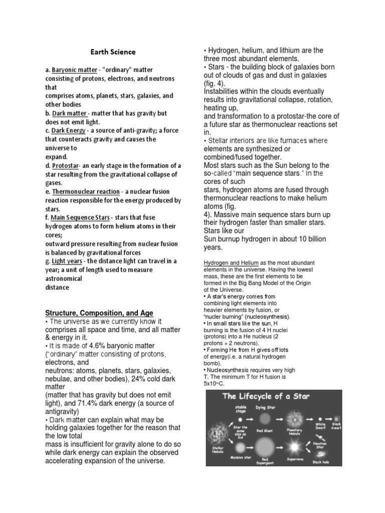 Earth Science Write Up Lesson 1 | PDF | Solar System | Universe