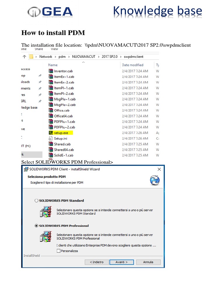 How To Install PDM: The Installation File Location: //pdm/NUOVAMACUT ...