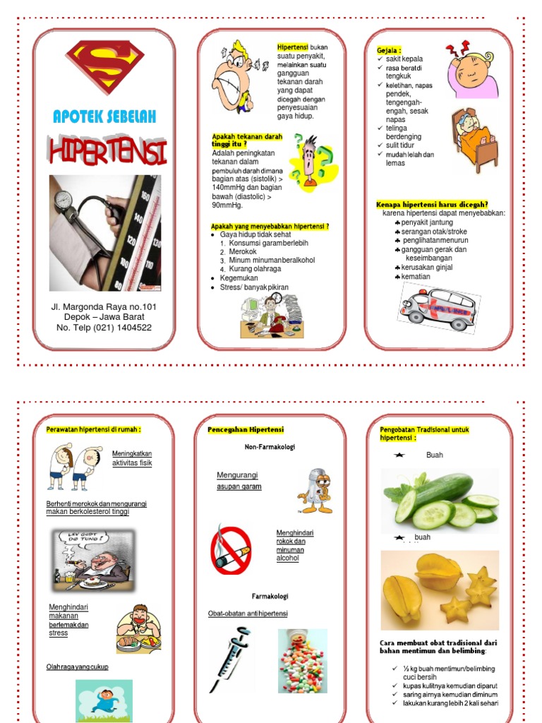 Contoh Leaflet Hipertensi | PDF