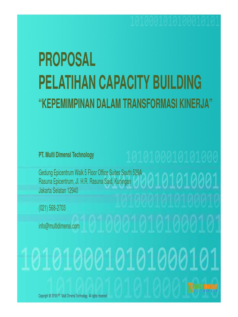 Proposal Capacity Building - Multidimensi Technology | PDF