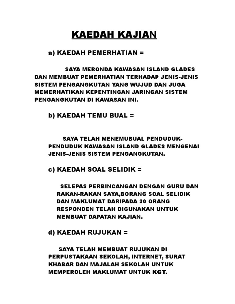 Kaedah Kajian | PDF