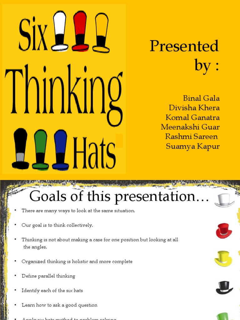 Six Thinking Hats | PDF | Intuition | Thought