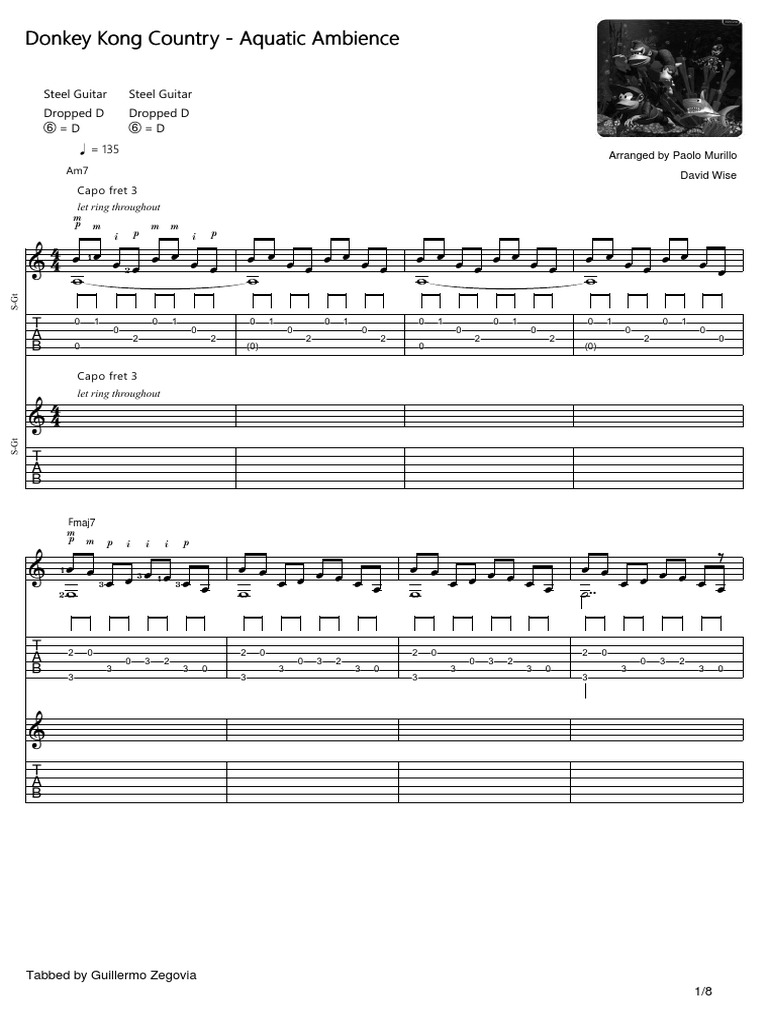 Aquatic Ambience from Donkey Kong Country | PDF | Guitars | European ...