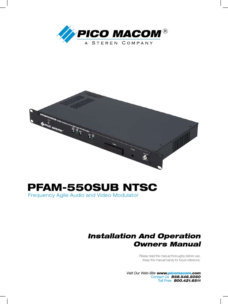 Pico Macom: Pfam-550Sub NTSC | PDF | Electrical Connector ...