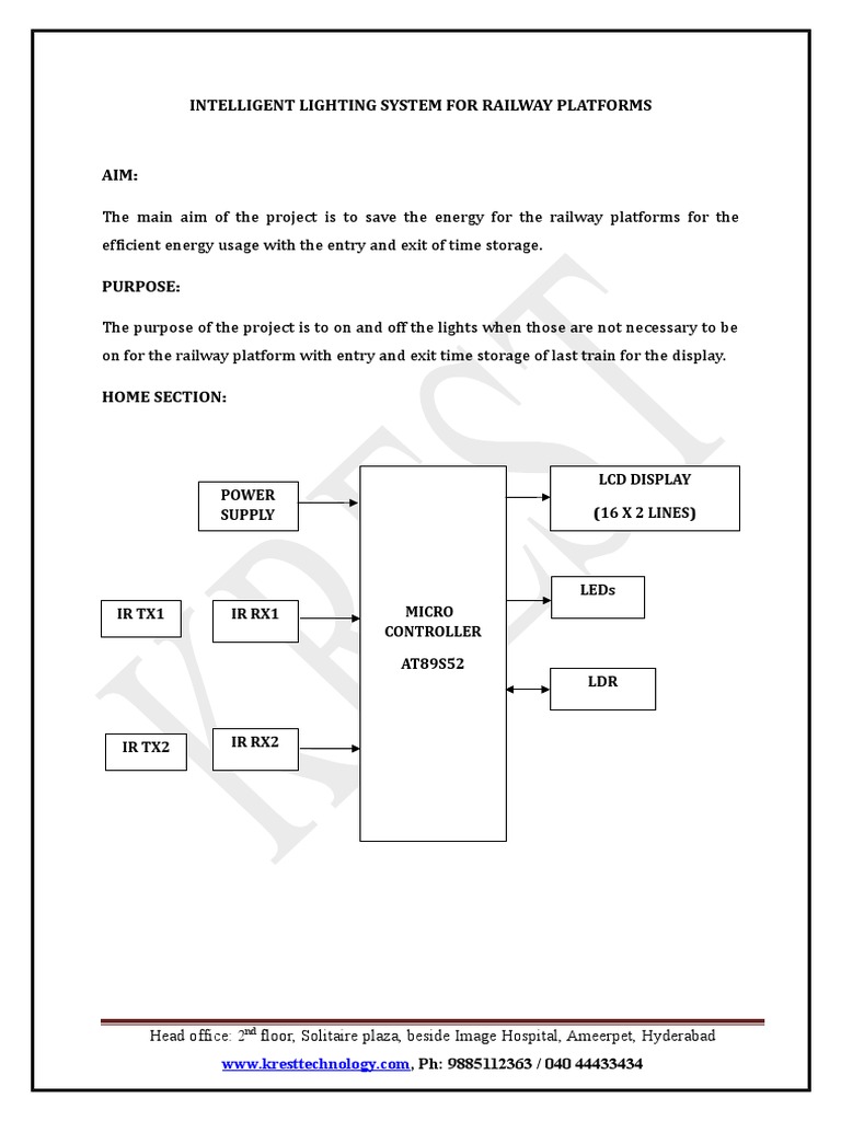 Intelligent Lighting System For Railway Platforms | PDF ...