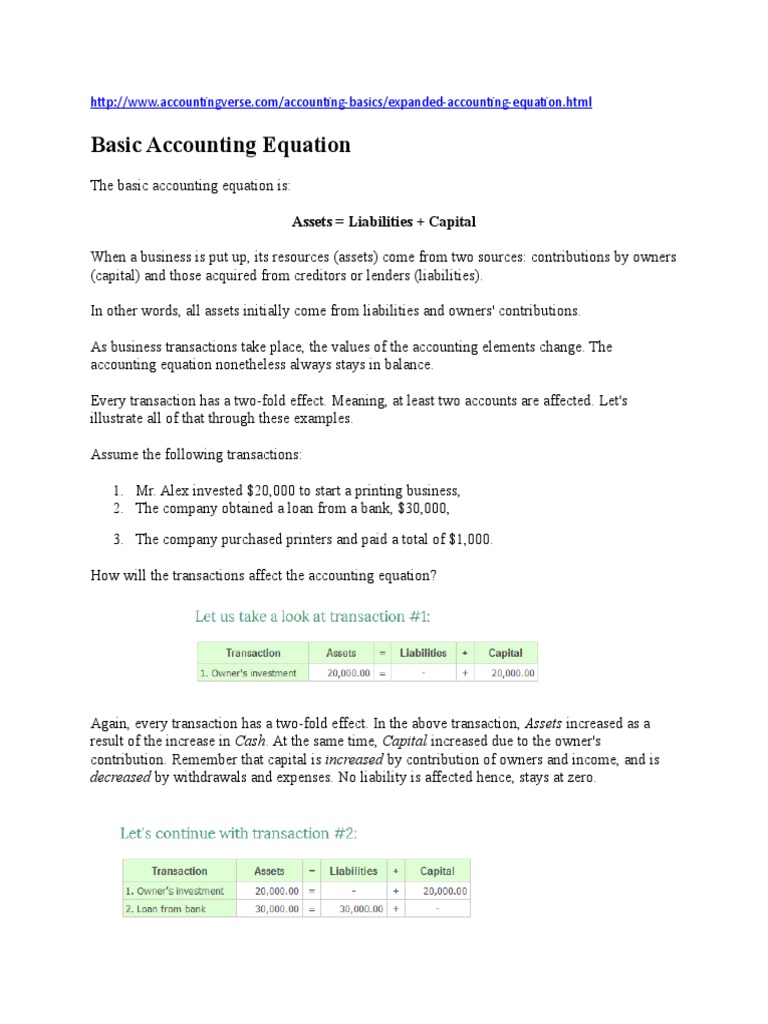 Acc Eq | PDF | Financial Transaction | Liability (Financial Accounting)