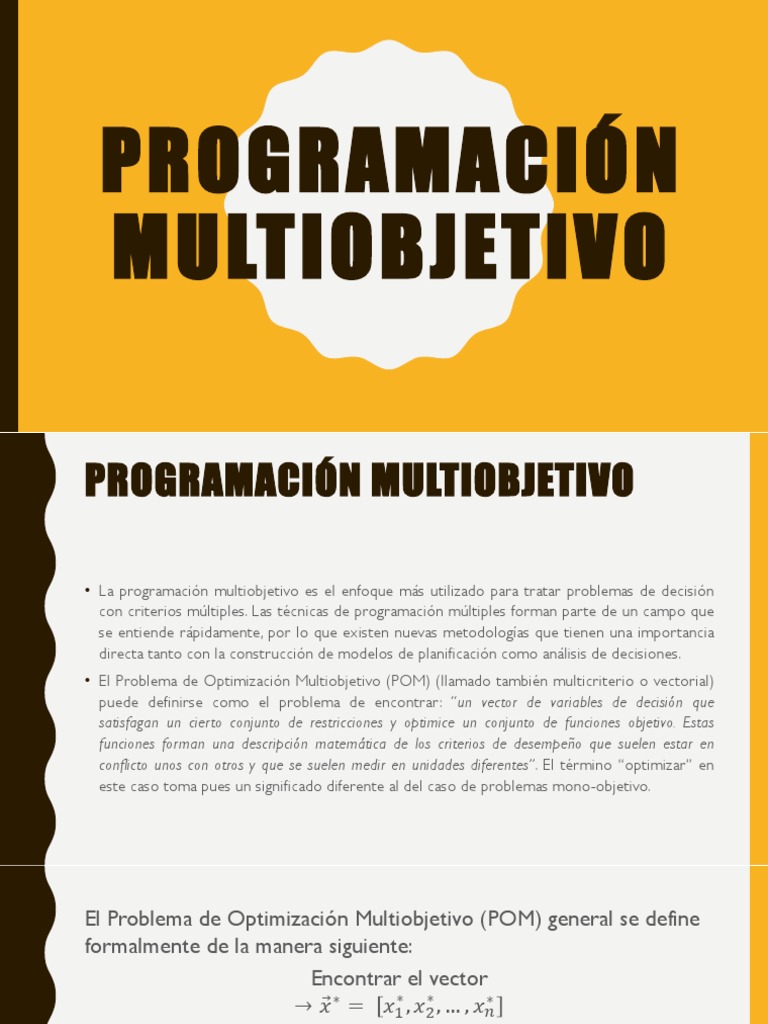 Programación Multiobjetivo | PDF | Optimización Matemática | Vector Euclidiano