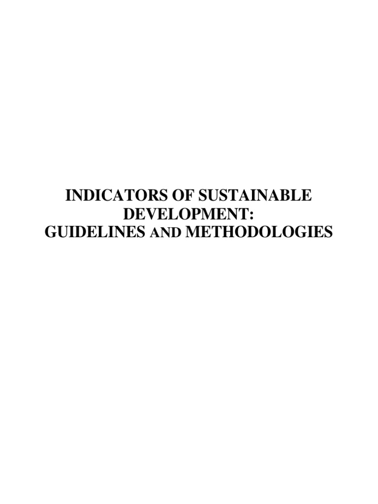 Undp Susdev Indicators | PDF