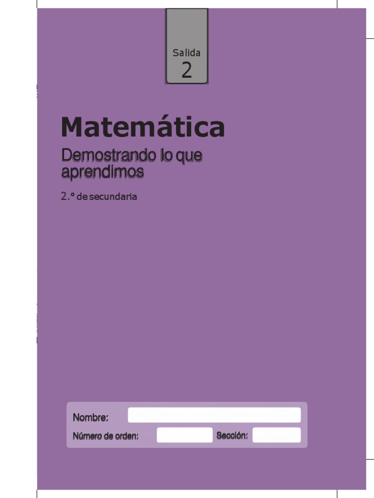HTTP WWW - Perueduca.pe Recursosedu Cuadernillos Secundaria Matematica Salida Cuadernillo ...