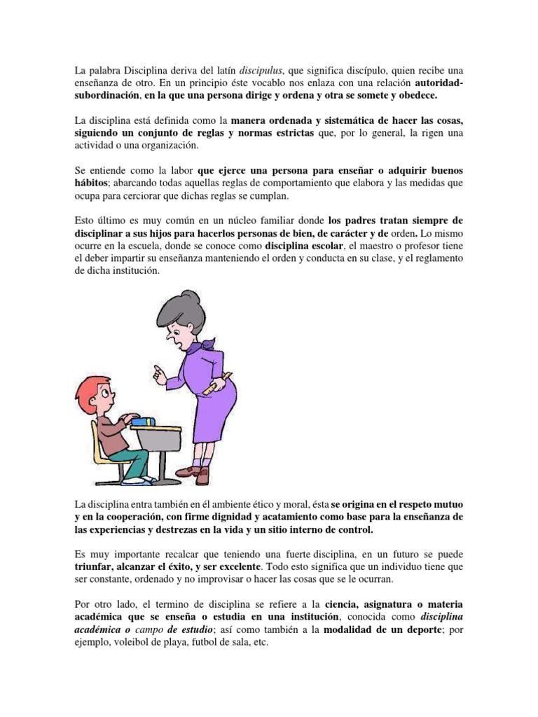 Definición y significado de disciplina | PDF