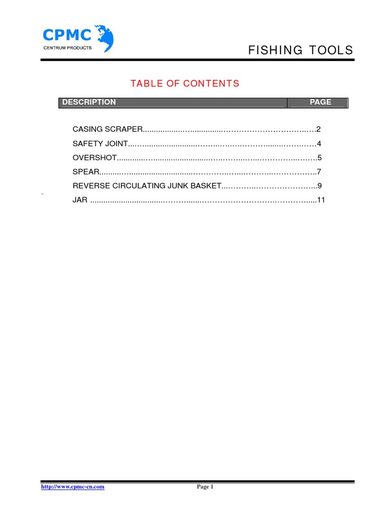 Fishing Tools PDF | PDF | Casing (Borehole) | Screw