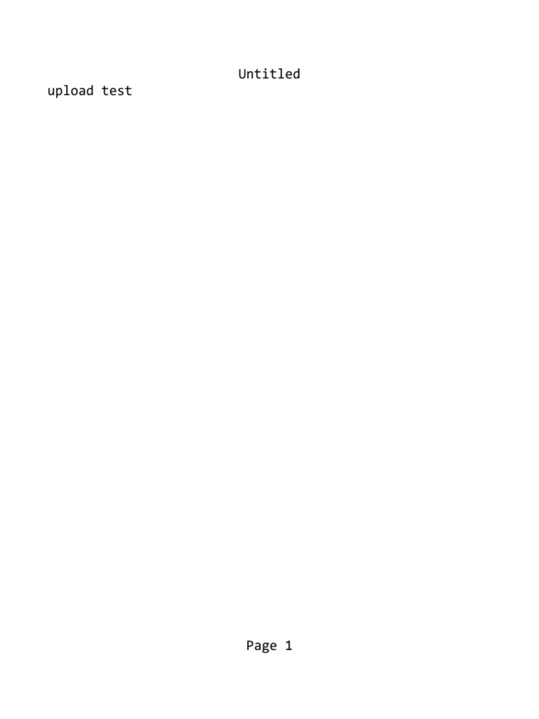 Upload Test Document Overview | PDF