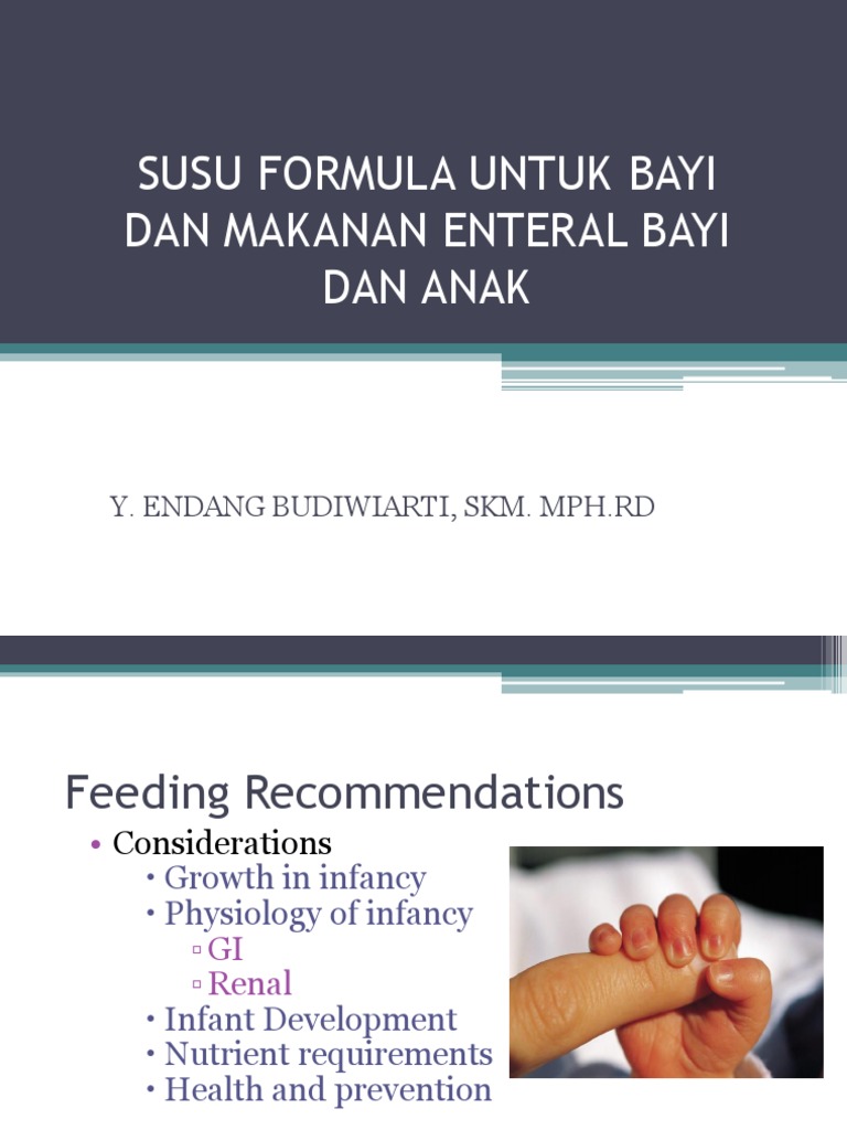 Susu Formula Untuk Bayi Dan Makanan Enteral Bayi | PDF | Susu | Kedelai