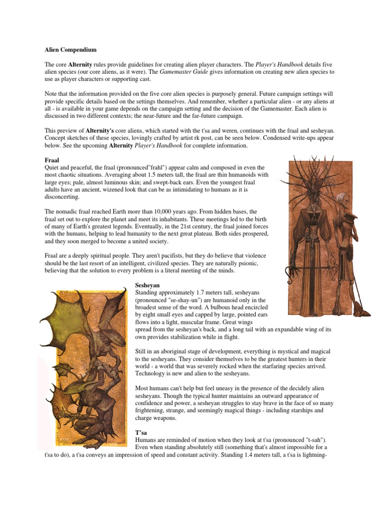 Alternity Alien Compendium | PDF | Extraterrestrial Life