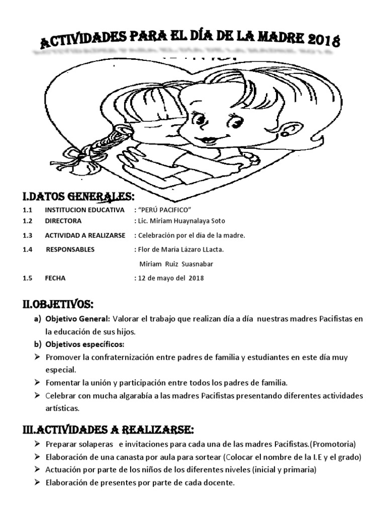 Proyecto Del Dia de La Madre