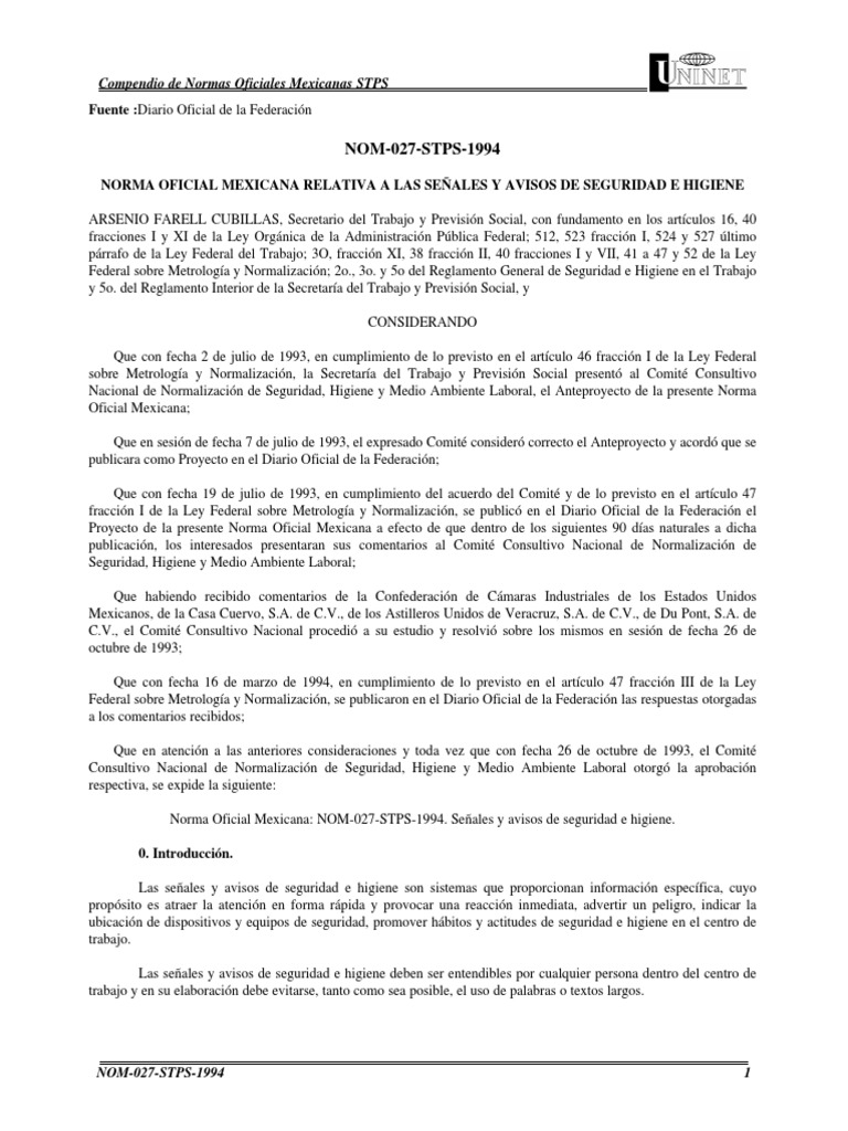 Nom 027 PDF | PDF | Color | Amarillo