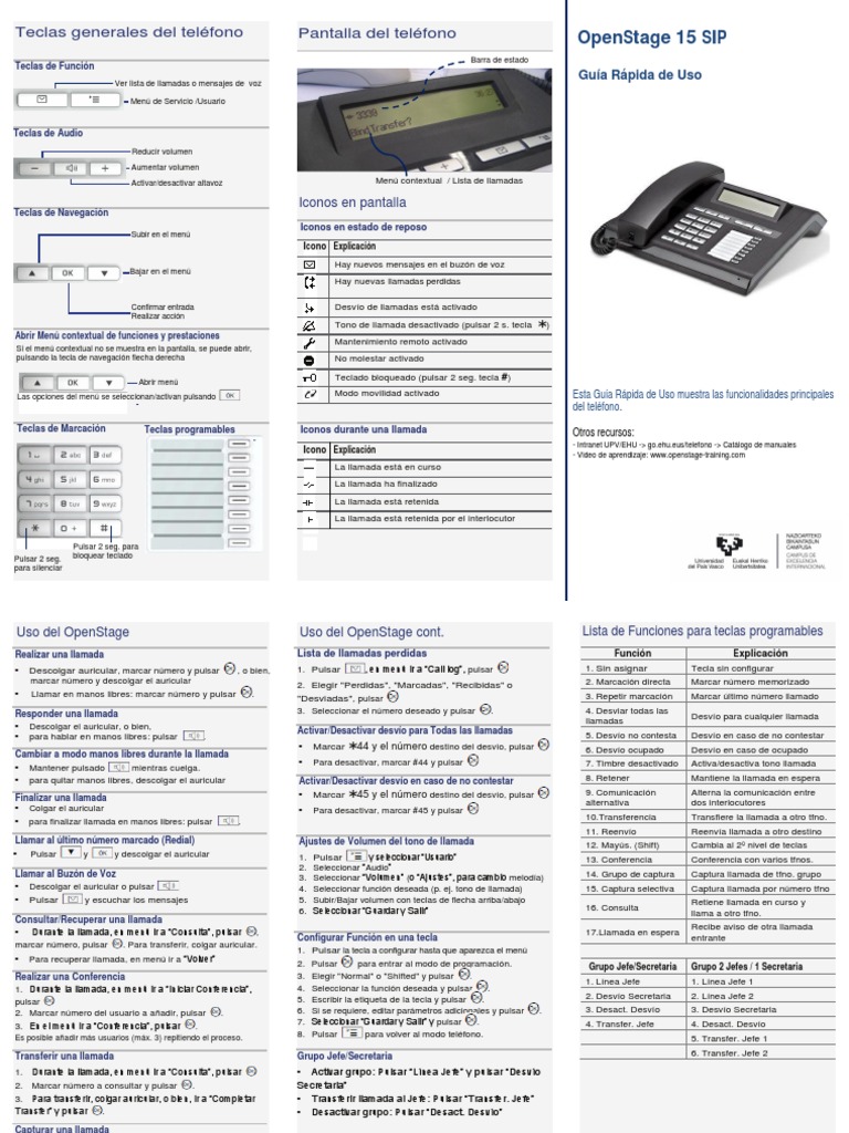 Manual OpenStage 15 Guia Rapida de Uso 2018-04-15 13-28-10 | PDF ...