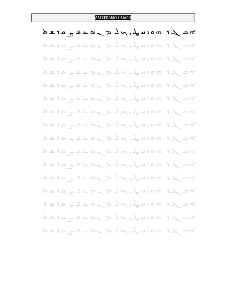Syriac Alphabet Overview | PDF