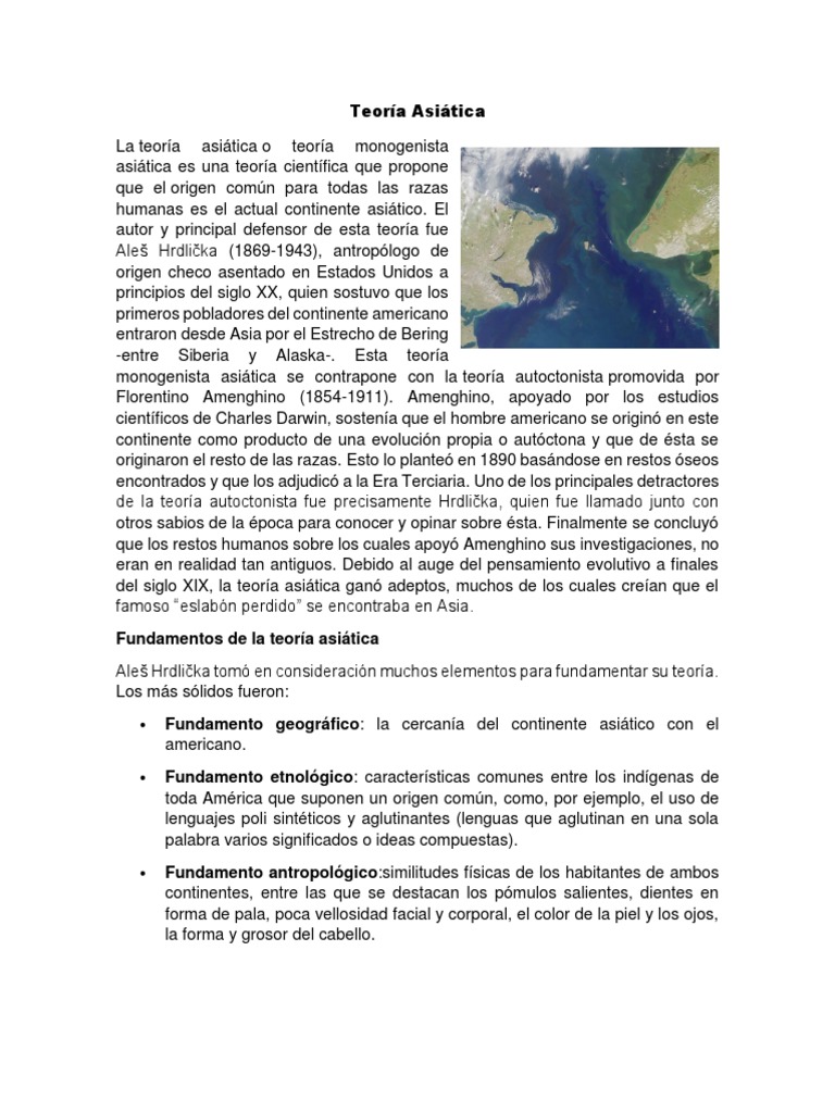 Teoría Asiática del Poblamiento Americano | PDF | Antropología