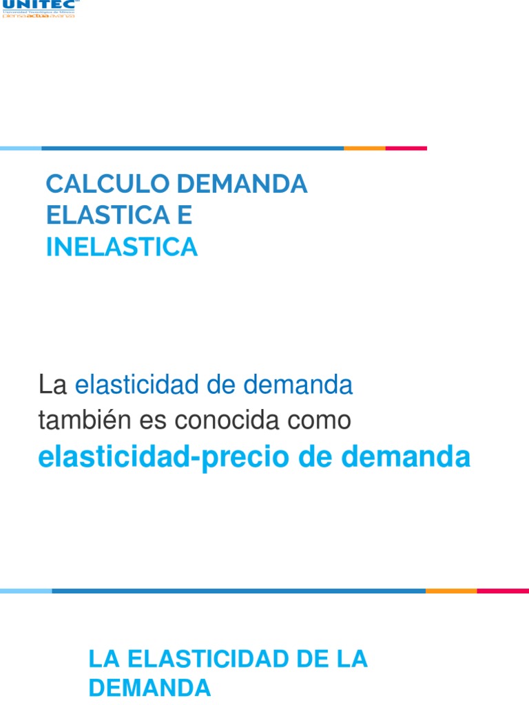 Calculo Demanda Elastica e Inelastica | Descargar gratis PDF ...